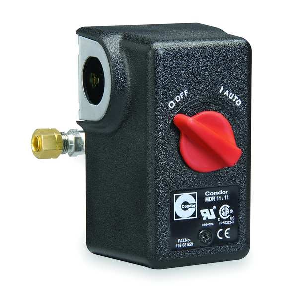 Condor Usa Pressure Switch, Standard, DPST, 1 Ports, 1/4" NPT, 40 to ...