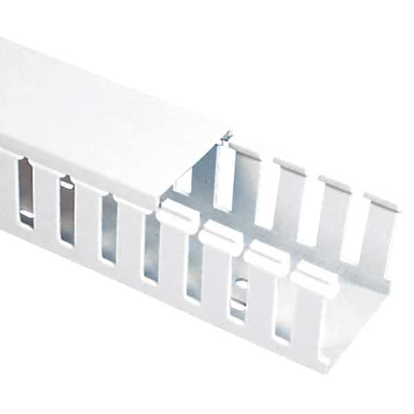 Panduit Wire Duct, Wide Slot, White, 1.26 W x 1 D, Cover sold ...
