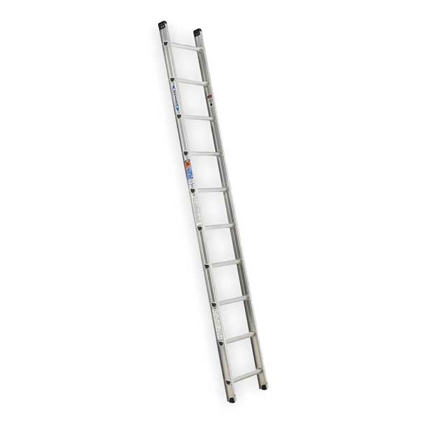 Werner 10 ft Overall H, Straight Ladder, Aluminum, 300 lb Load Capacity ...
