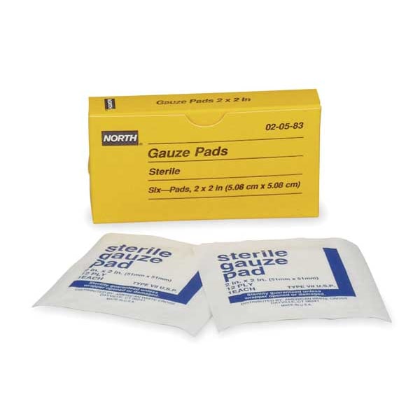 Honeywell Gauze Pad, Sterile, White, Unitized, PK6 020583 | Zoro