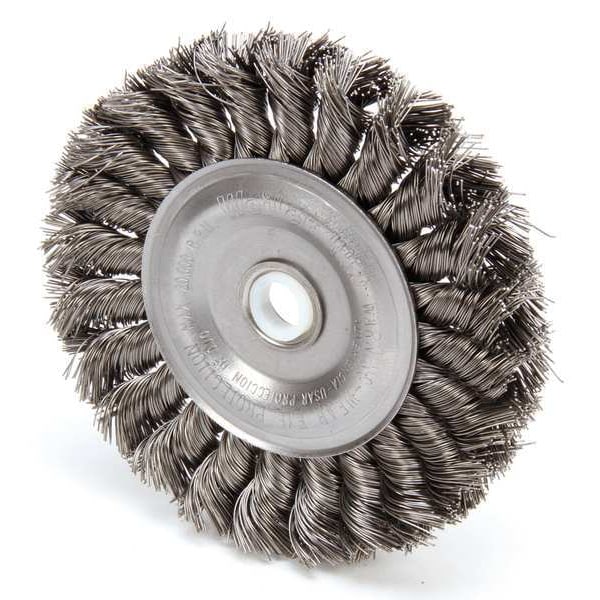 Weiler Twist Wire Wheel Wire Brush, Arbor, 4" 94102 | Zoro
