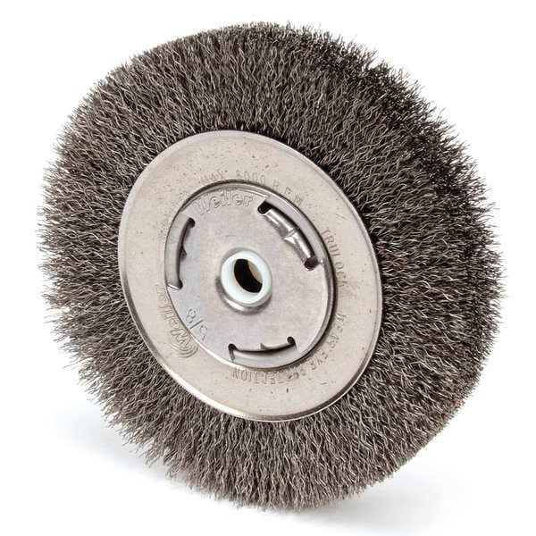 Weiler Crimped Wire Wheel Wire Brush, Arbor, 6" 93113 | Zoro