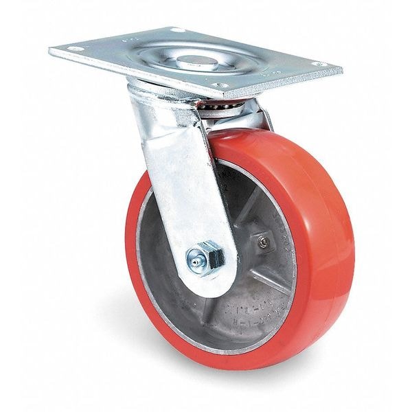 E.R. Wagner Swivel Plate Caster, 55 Shore D, 1050 lb. 1F8805525000191R ...