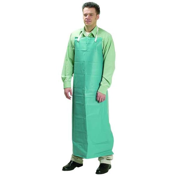 Condor Chemical Resistant Bib Apron, PVC, 18 mil Thick, 50 in L, Blue ...