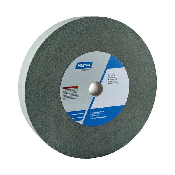 Norton Abrasives Grinding Wheel, T1, 12x2x1-1/4, SC, 80G, Brn ...