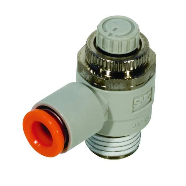 Smc Speed Control Valve, 1/4 In, NPT x Tube AS2201F-N02-07S | Zoro