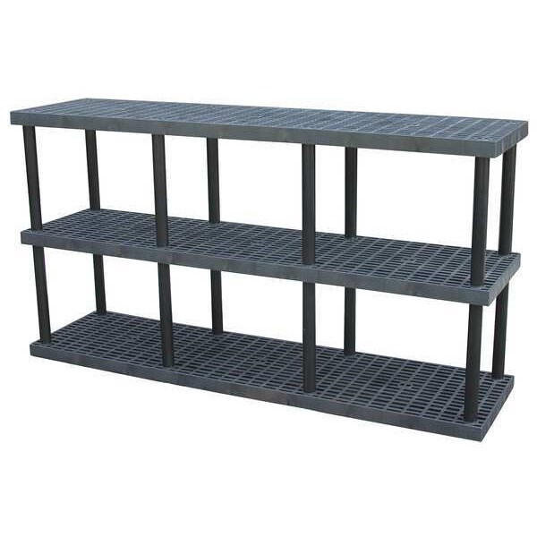 Structural Plastics Freestanding Plastic Shelving, Open Style, 24 in D ...