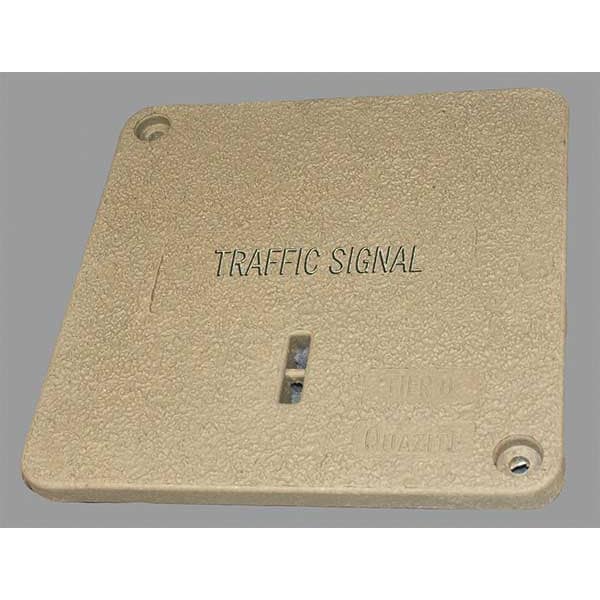 Quazite Underground Enclosure Cover, Traffic Signal Logo, 12-13/16 in ...