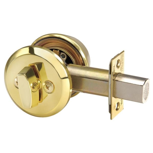 Assa Abloy Accentra Deadbolt, Med.Duty, Bright Brass D212 x 605 | Zoro