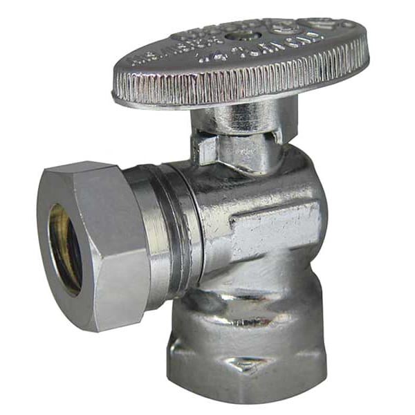 Kissler Water Supply Stop, Angle Valve, Chrome AB88-9235 | Zoro
