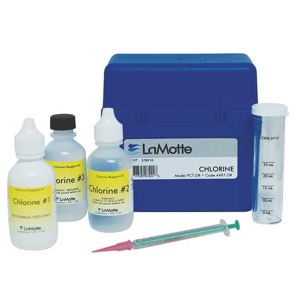 Lamotte Water Testing Kit, Chlorine, High Range 4497-01 | Zoro