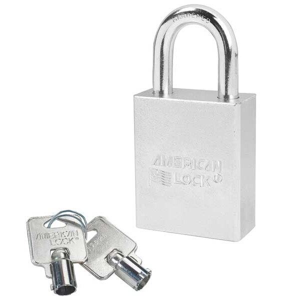 American Lock Padlock, Keyed Different, Standard Shackle, Rectangular ...