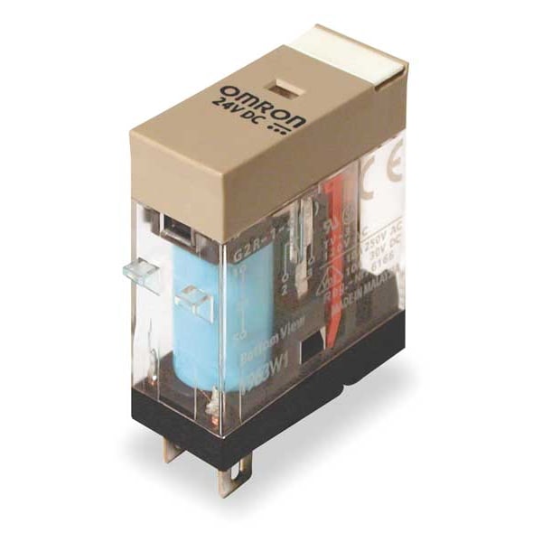 Omron Plug-In, General Purpose Relay, Square, 10 A, 5, Quick Connect G2R-1-S-DC24(S) | Zoro