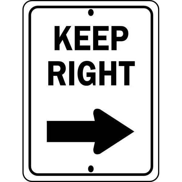 Zing Traffic Sign, 24" Height, 18" Width, Aluminum, Rectangle, English ...