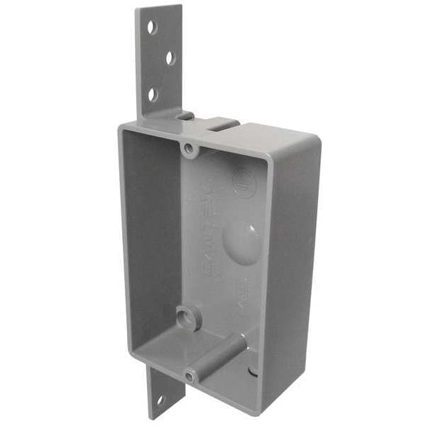 Cantex Electrical Box, 8 cu in, Square Box Type, 1 Gang, PVC ...