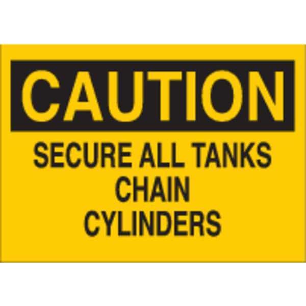 Brady Caution Sign, 10 in Height, 14 in Width, Fiberglass, Rectangle ...