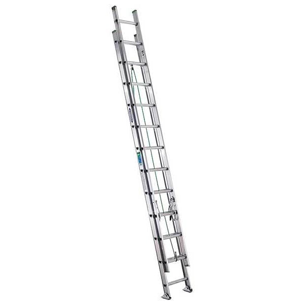 Werner 16 ft Aluminum Extension Ladder, 225 lb Load Capacity D1216-2 | Zoro