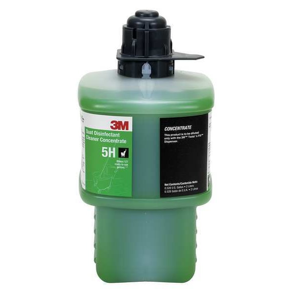 3M Quat Disinfectant Cleaner, 2L Bottle, Pleasant, Green 5H | Zoro