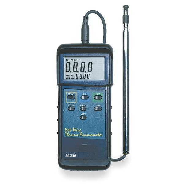 Extech Anemometer, 40 to 3940 fpm 407123 | Zoro