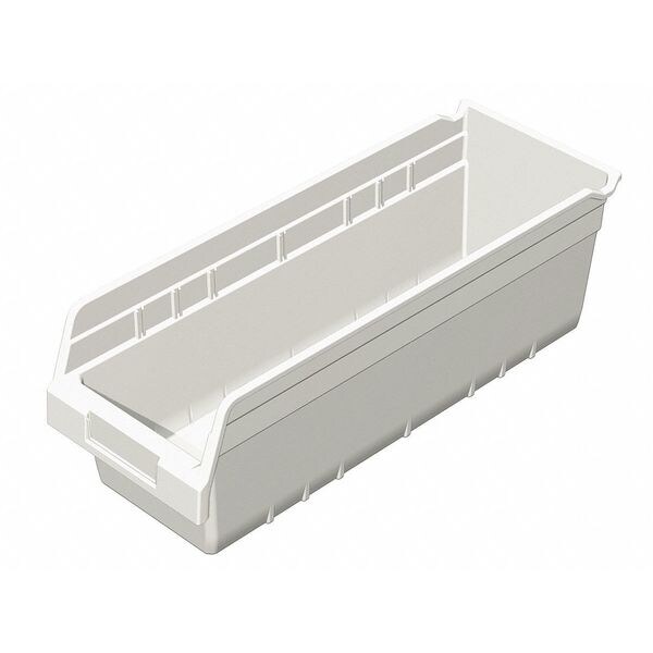 Akro-Mils Stack Bin, Industrial Grade Polymer, White 30098WHITE | Zoro