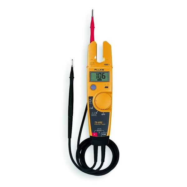 Fluke Digital Clamp Meter, LCD, 100 A, 0.5 in (13 mm) Jaw Capacity, CAT ...