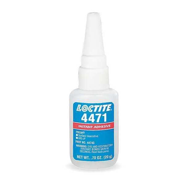 Loctite Instant Adhesive, 4471 Series, Clear, 0.7 oz, Bottle 158530 | Zoro