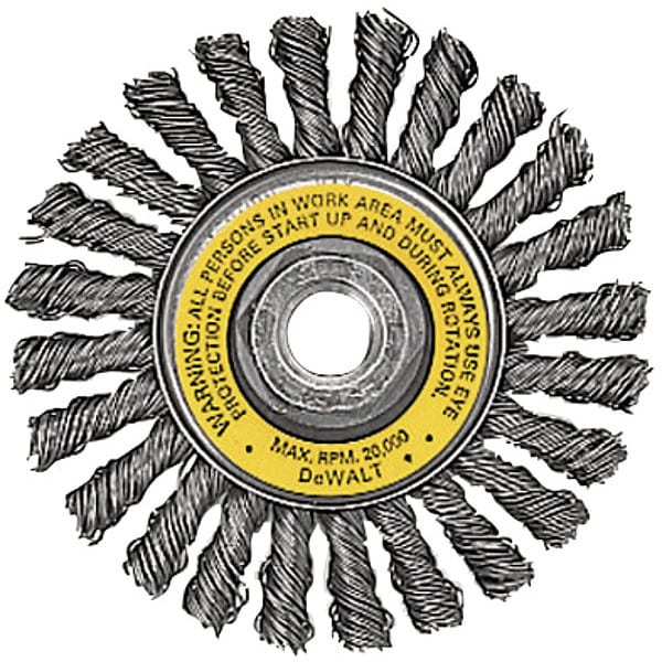 Dewalt 4" x 5/8"-11 HP .020 Carbon Cable Twist Wire Wheel DW4930 | Zoro