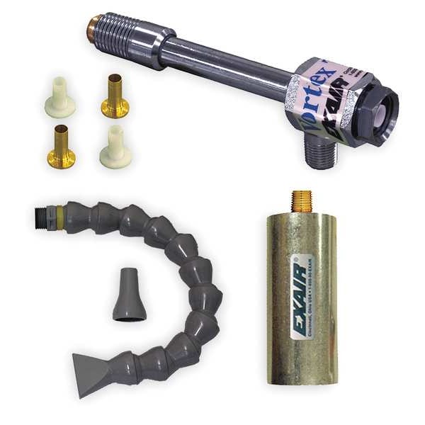 Exair Vortex Tube, SS, 2-8 CFM, 135-550 BtuH X060308 | Zoro