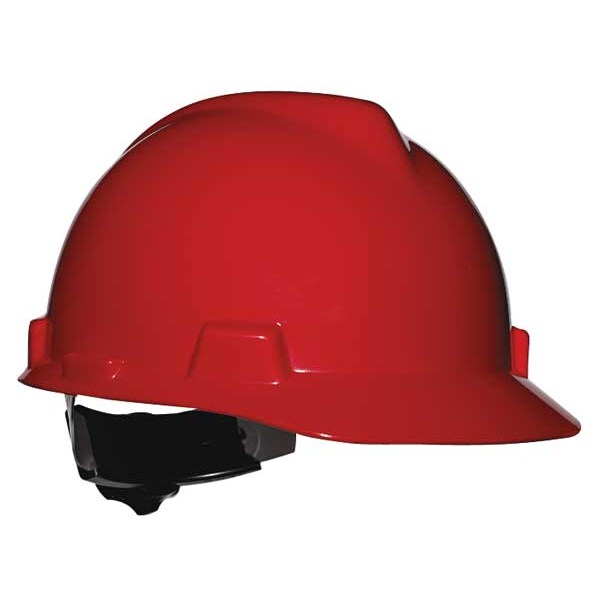 Msa Safety V-Gard Slotted Cap, HDPE, Fas-Trac III Suspension, Type I ...