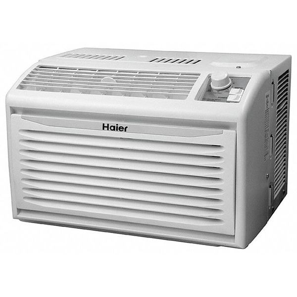 Haier Window Air Conditioner, 115V, Cool Only, 5000 BtuH, 17-9/32" W ...