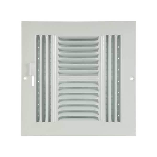 Zoro Select Sidewall/Ceiling Register, 8 in W x 8 in H Opening, 210 cfm ...