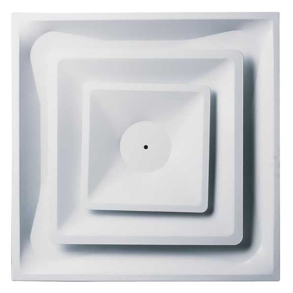Zoro Select 10 in Square 2 Cone Diffuser, White 4MJU4 | Zoro