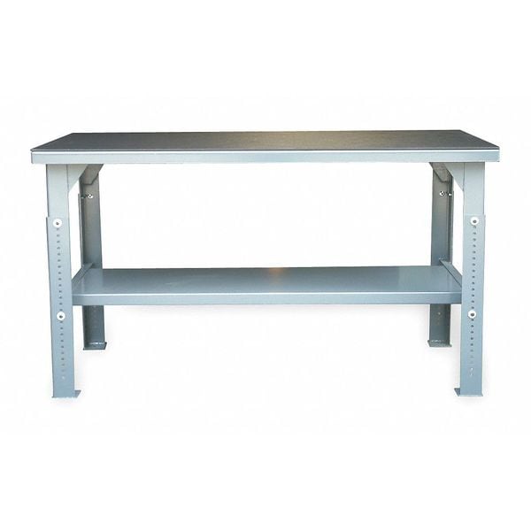 Strong Hold Workbench, ABS Plastic, 72" W, 30" to 40" Height, 10,000 lb ...