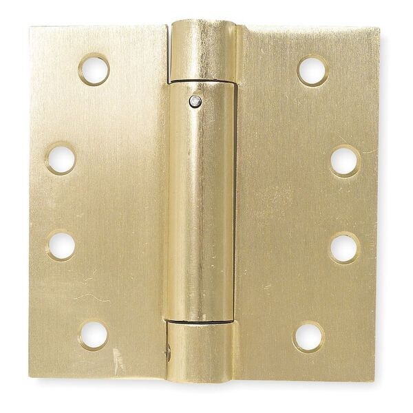 Zoro Select 2 in W x 4 in H Satin Brass Spring Hinge 4PA78 | Zoro