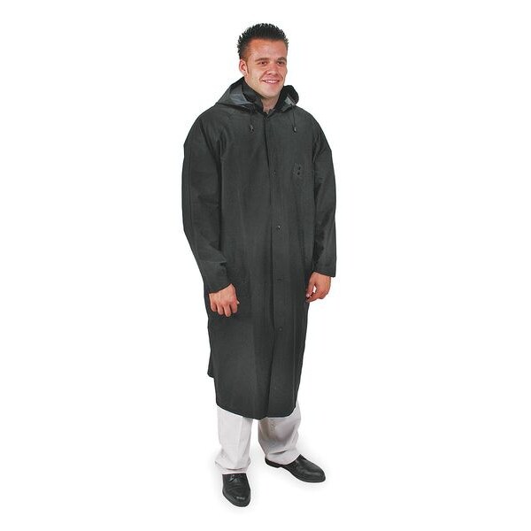 Condor Raincoat with Detachable Hood, Black, 3XL 4PCW3 | Zoro
