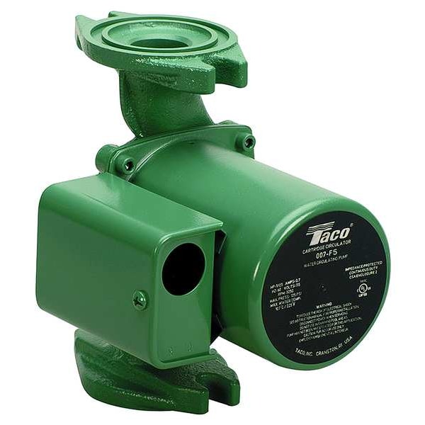 Taco HVAC Circulating Pump, 1/25 hp, 115V, 1 Phase, Flange Connection 007-F5-7IFC | Zoro