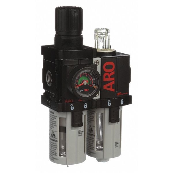 Aro Filter/Regulator/Lubricator, 44 cfm C38121-600 | Zoro
