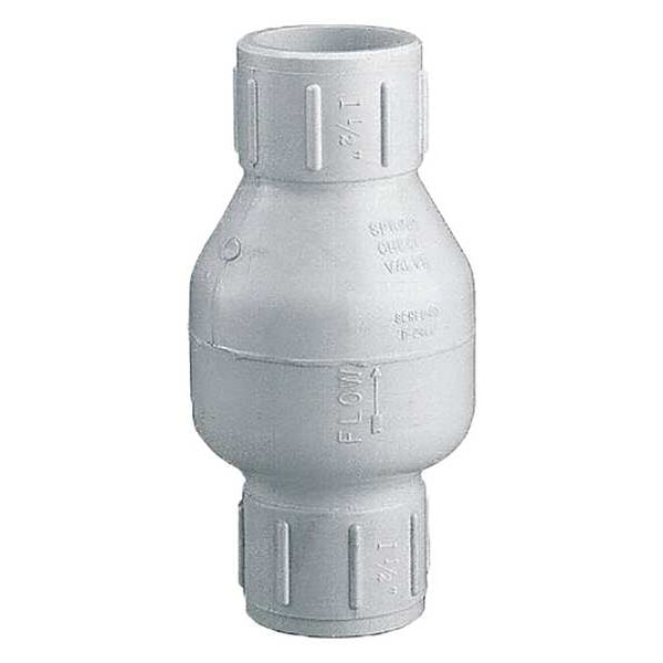 Dayton 1-1/2" Slip PVC Spring Check Valve 4RG74 | Zoro