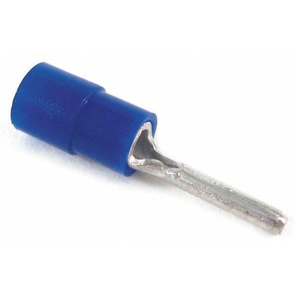 Sta-Kon Pin Terminal, 14 AWG, 600 V, Vinyl Insulated, Blue, Crimp ...