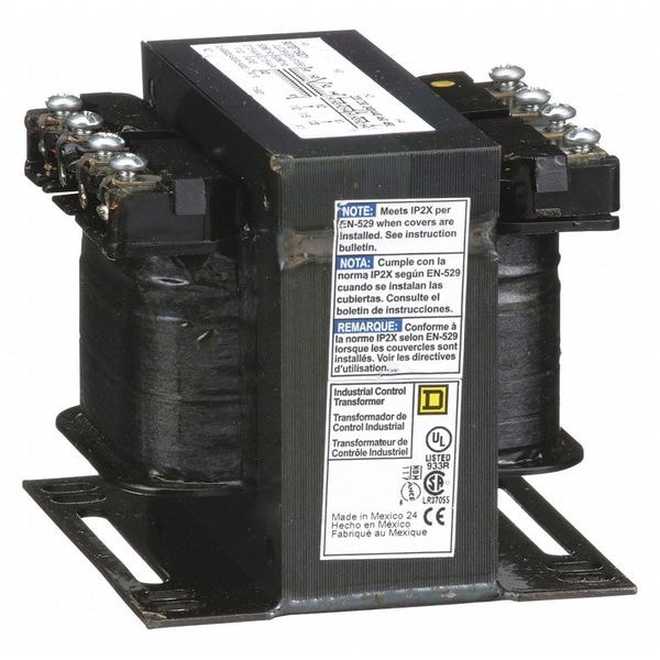 Square D Control Transformer, 150 VA, Not Rated, 120V AC, 240/480V AC ...