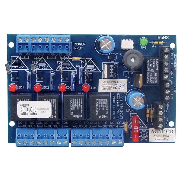 Altronix Access Power Controller 4 PTC Trigger ACM4CB | Zoro