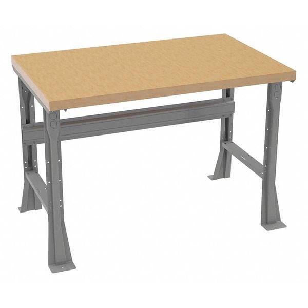 Tennsco Work Bench with Butcher Block Top and Flared Legs, Butcher ...