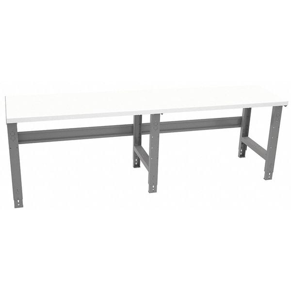 Tennsco Bolted Plastic Top Work Bench with Adjustable Legs, Laminate ...