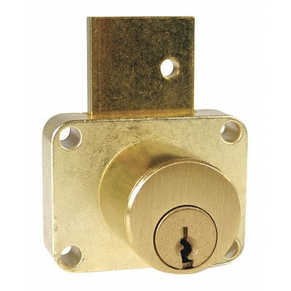 Compx National Deadbolt Drawer Lock, Brass C8179-107-4 | Zoro