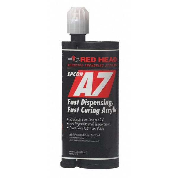 Red Head Anchoring Adhesive, 8 oz. Container Size Cartridge A7 | Zoro