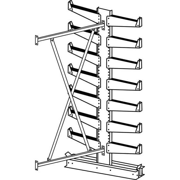 Jarke Add-On Cantilever Rack, 2 Sides, 7 ft. H QT501D72A | Zoro