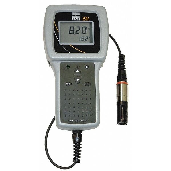 Ysi Dissolved Oxygen Meter, 0 to 50mg/L, 100Ft 550A-100 | Zoro