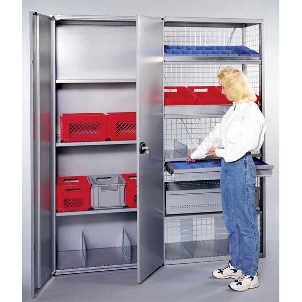 Ssi Schaefer Steel Bin Front, 36 in W x 1 1/2 in H x Gray BF1536 | Zoro