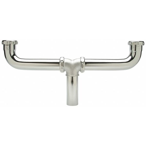 Zurn Center Outlet Waste Tee, 1-1/2" Pipe Dia., Cast Brass Z8758-SC | Zoro