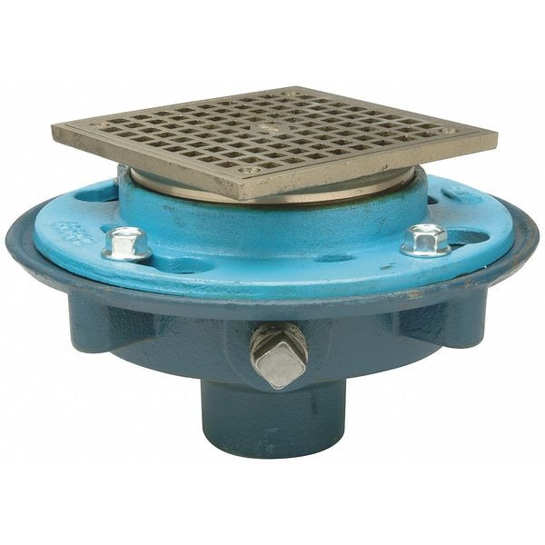 Zurn 2" Pipe Dia. Cast Iron Floor Drain FD-B1NH2-C1-S5 | Zoro